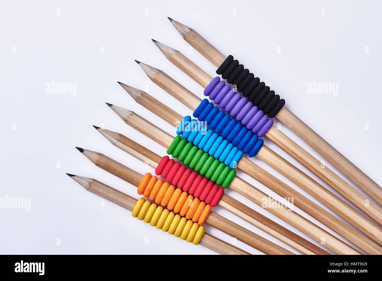 Sharp graphite pencils Stock Photo - Alamy