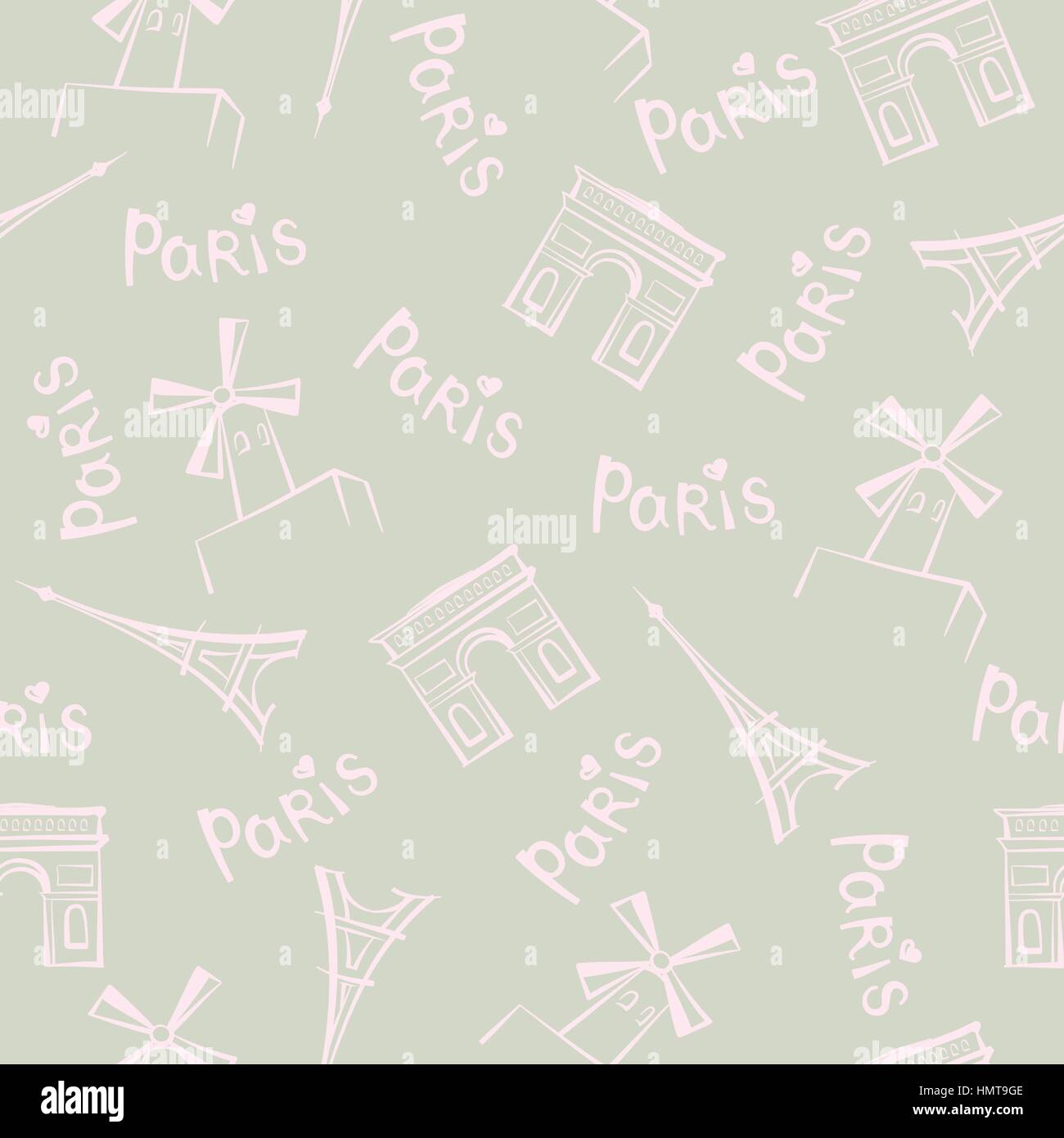 Map of french landmarks hi-res stock photography and images - Alamy