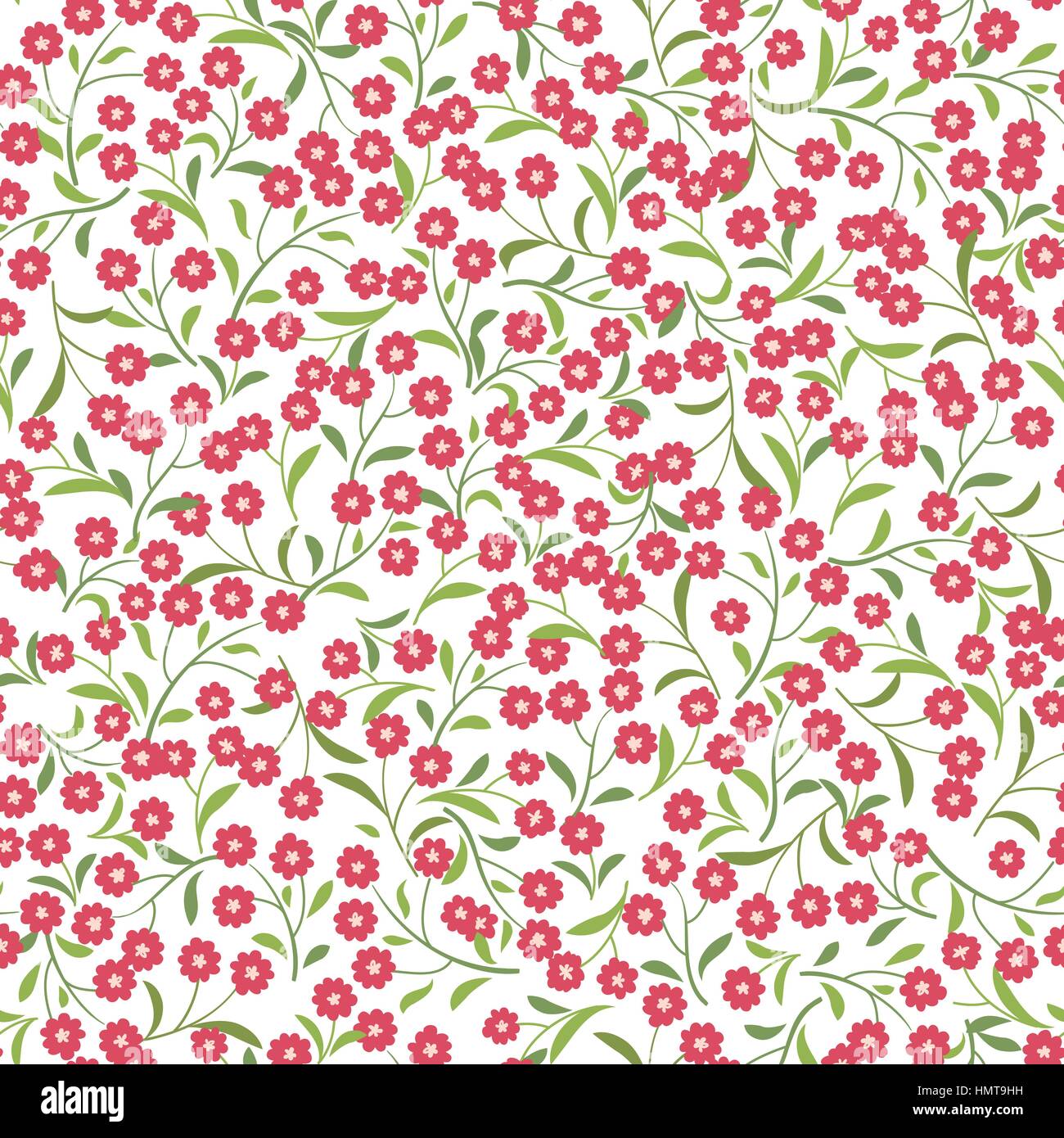 Floral white pattern. Flower seamless background. Spring flourish ...
