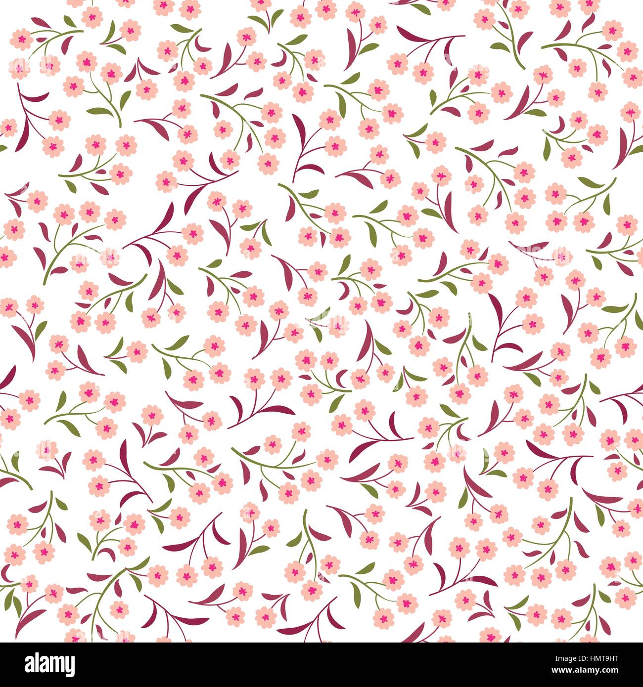 Floral white pattern. Flower seamless background. Spring flourish ...