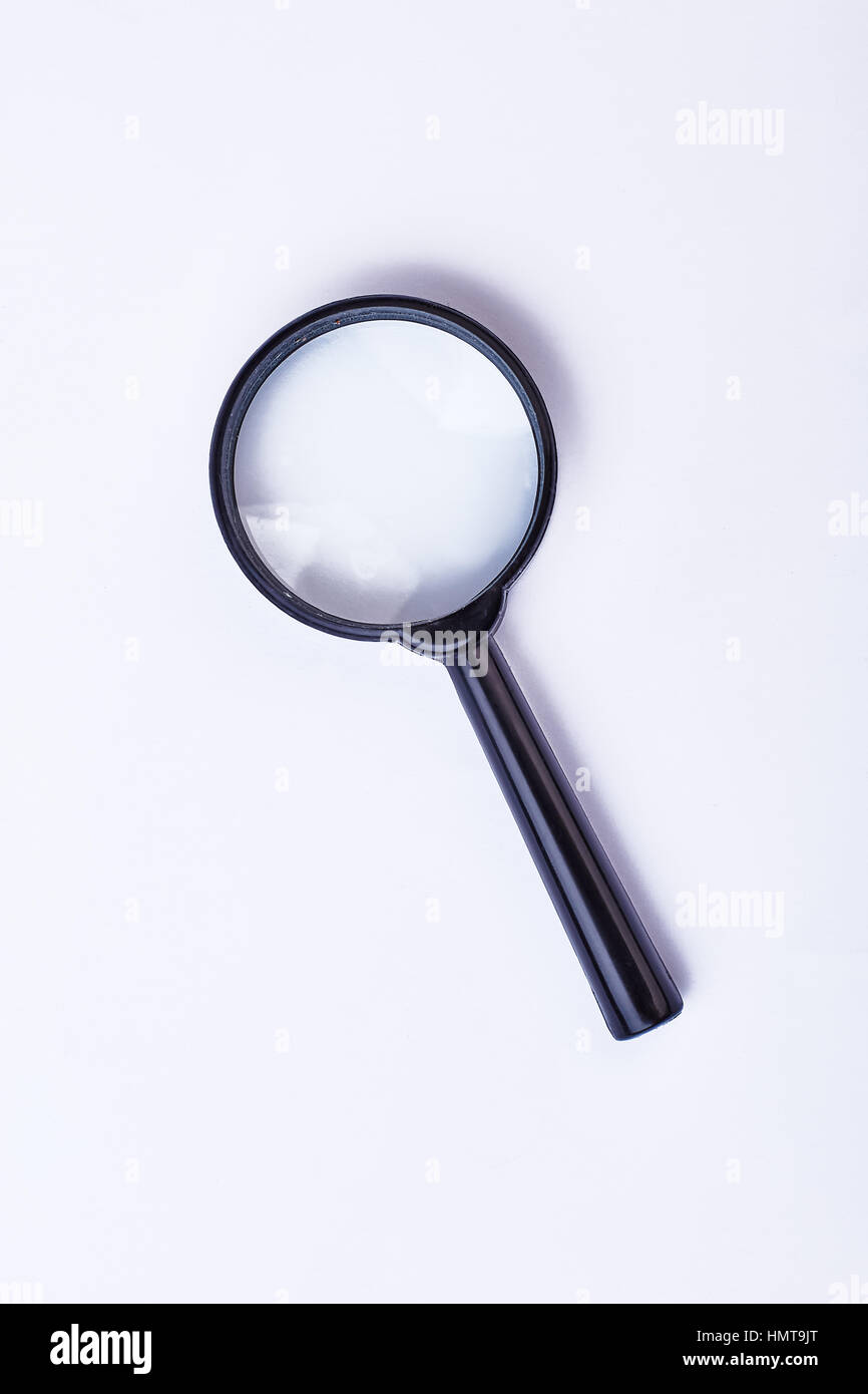 Magnifying glass isolated Stock Photo - Alamy