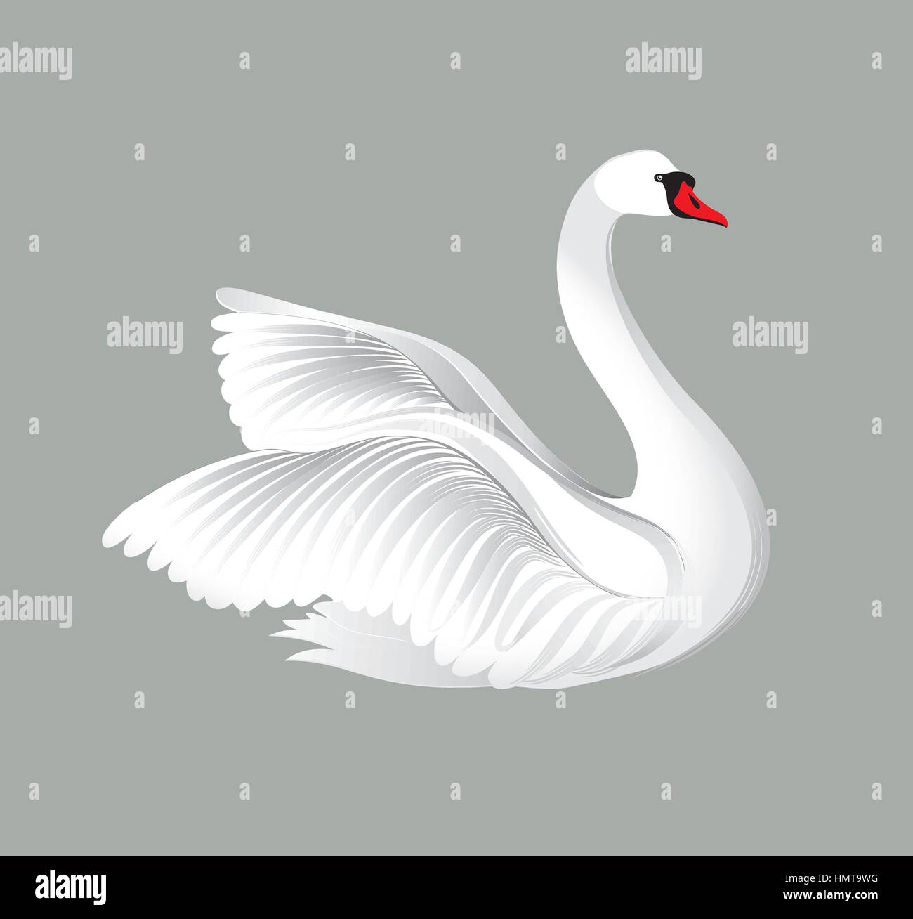 Swan wings Stock Vector Images - Alamy