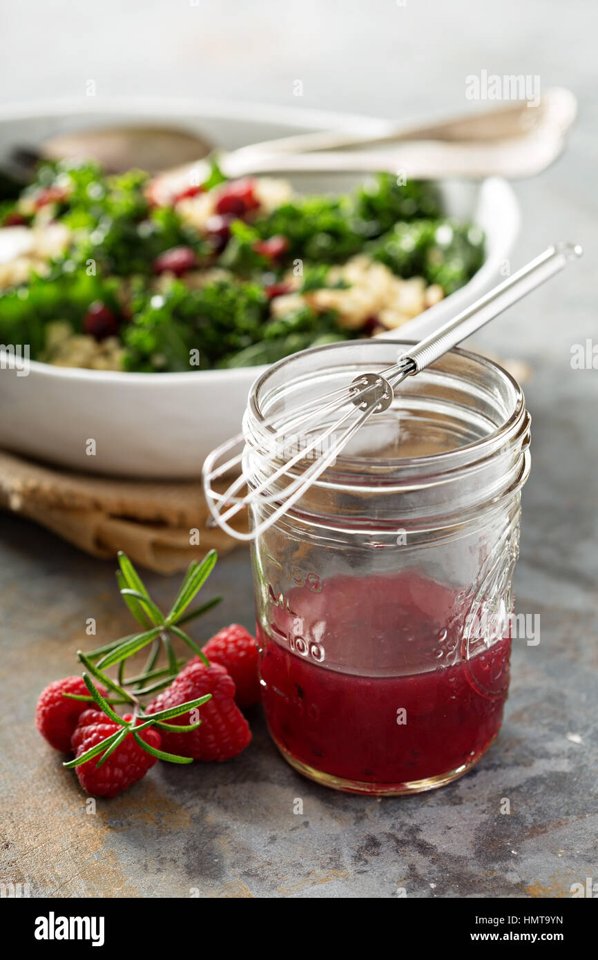 Fresh and bright raspberry vinaigrette salad dressing Stock Photo - Alamy