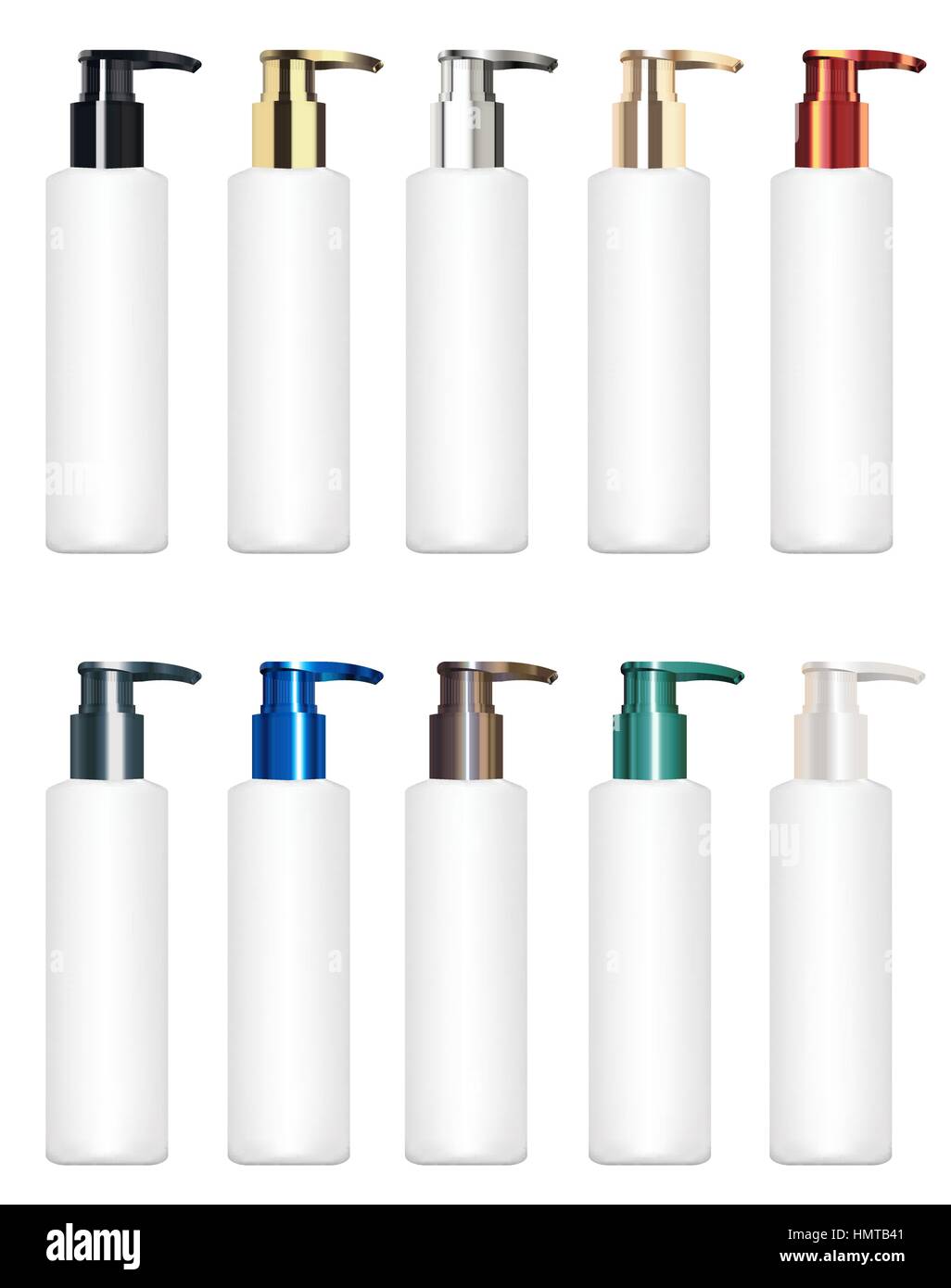 set of a real colorful cosmetic tube vector Stock Vector Image & Art ...