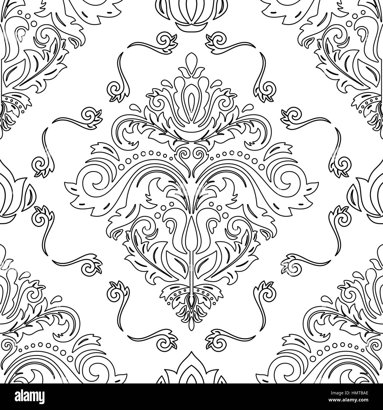 Seamless vector bright Black and White Stock Photos & Images - Alamy