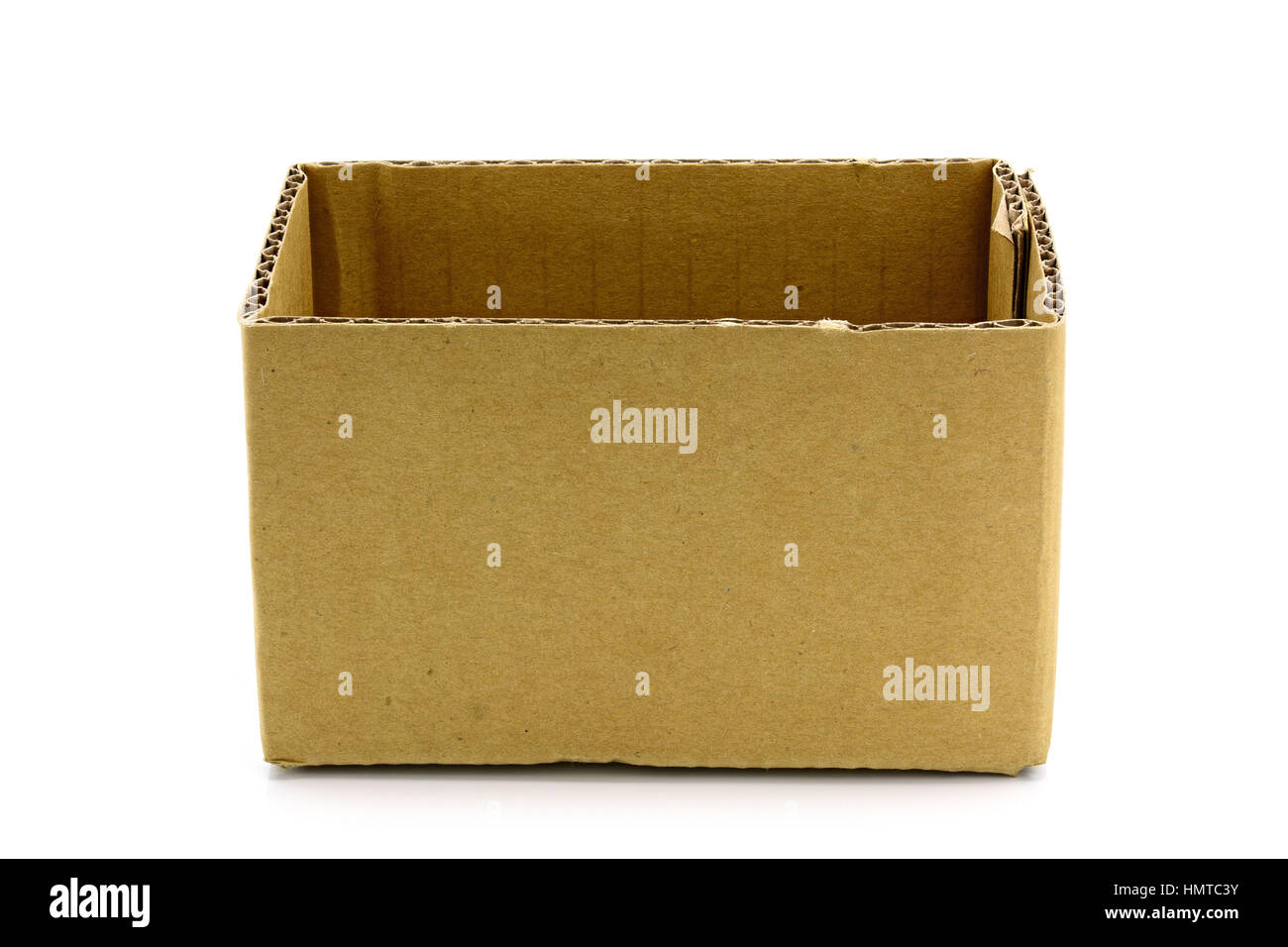 Empty cardboard box on a white background Stock Photo - Alamy