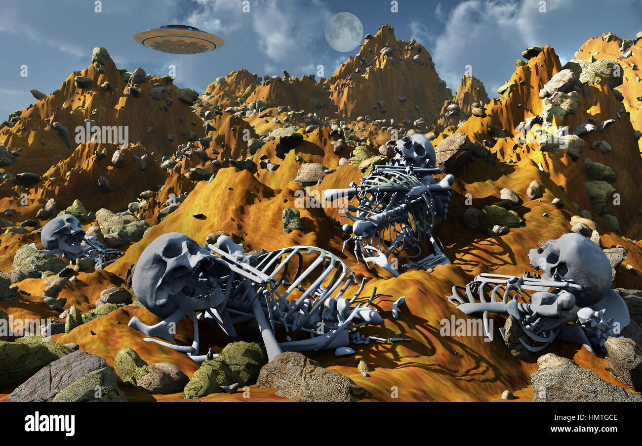 Skeletons Of Ancient Aliens Stock Photo - Alamy