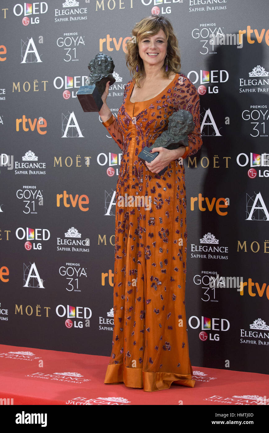 Emma Suarez at the 31st Goya Awards 2017 / Premios Goya 2017 in the ...