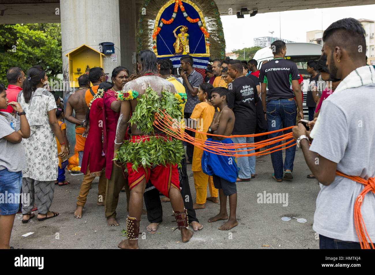 Kuala Lumpur, MALAYSIA. 4th Feb, 2017. Tamilians sharply pierced with ...