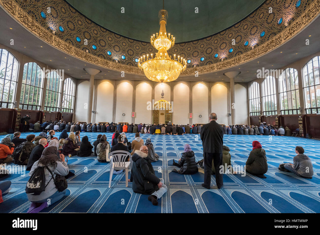 London, UK. 5th Feb, 2017. Visitors view men praying at the 'Visit My ...