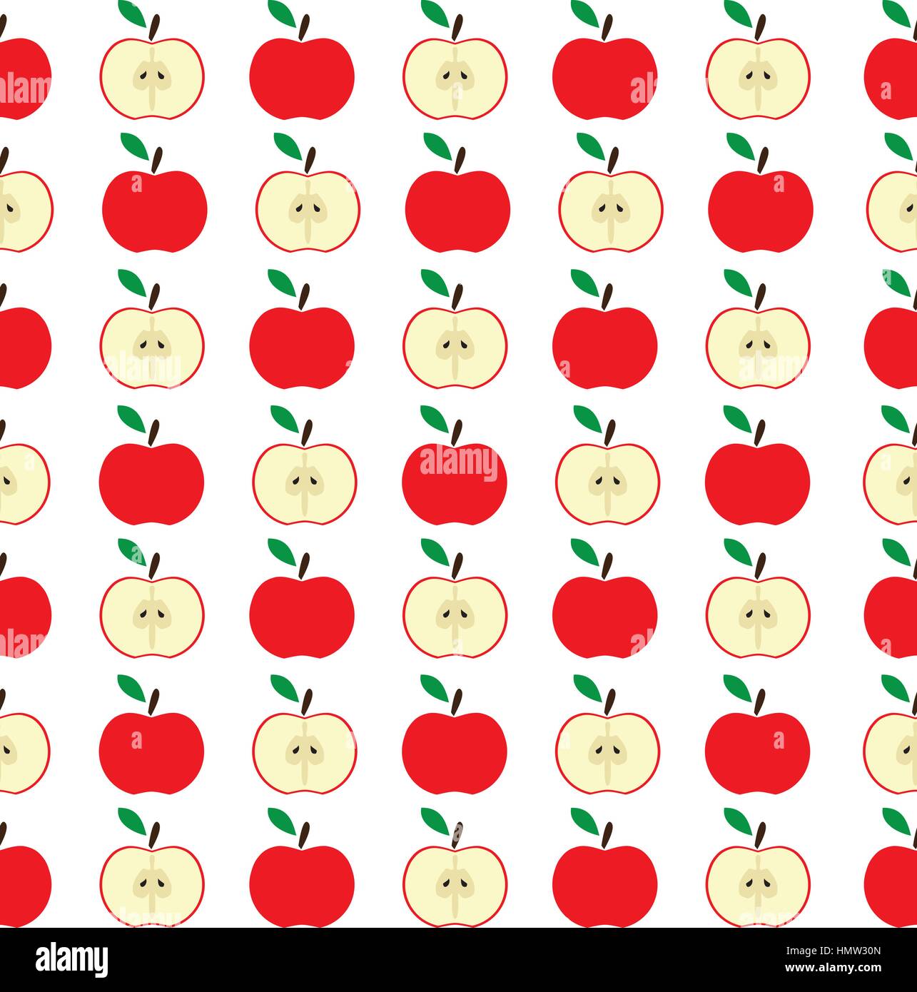 vector illustration of apples seamless pattern Stock Vector Image & Art ...