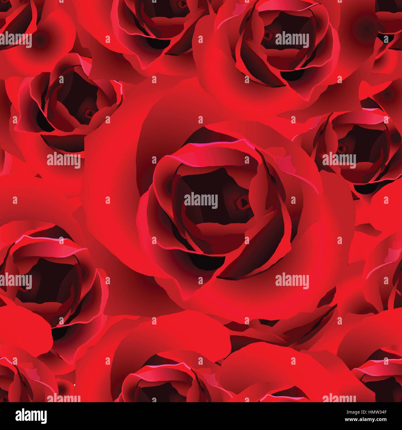 red roses vector seamless pattern Stock Vector Image & Art - Alamy