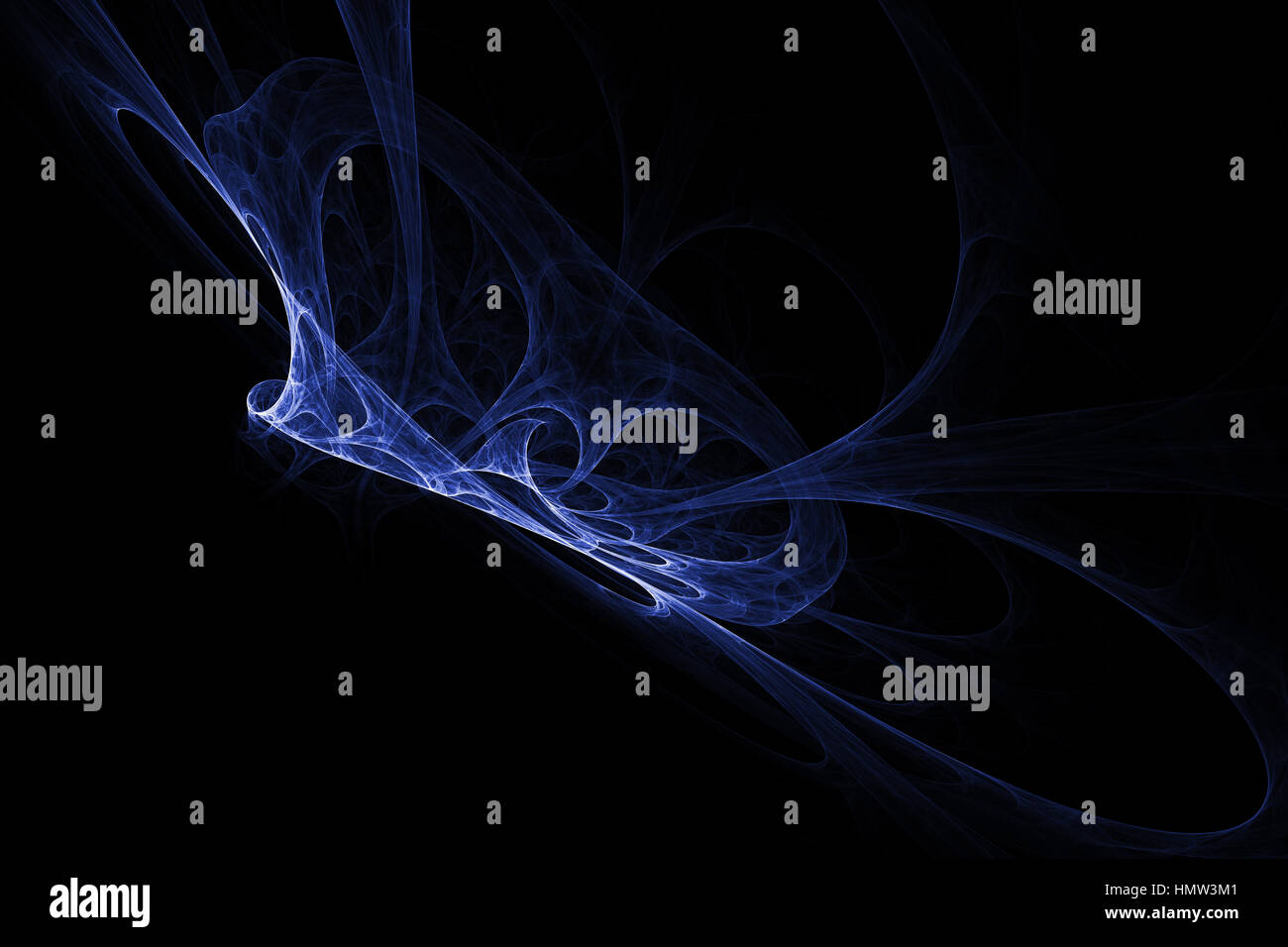 Blue butterfly design. Abstract background. Isolated on black ...