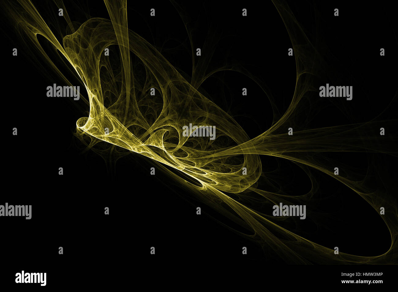 Yellow butterfly design. Abstract background. Isolated on black ...