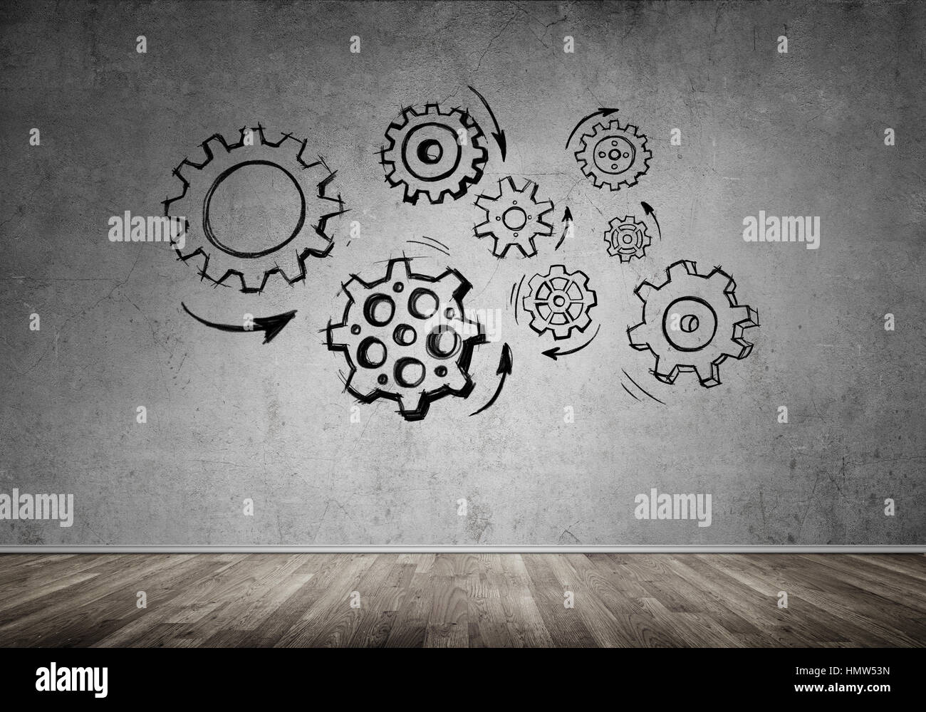 Gear mechanism as teamwork concept Stock Photo - Alamy