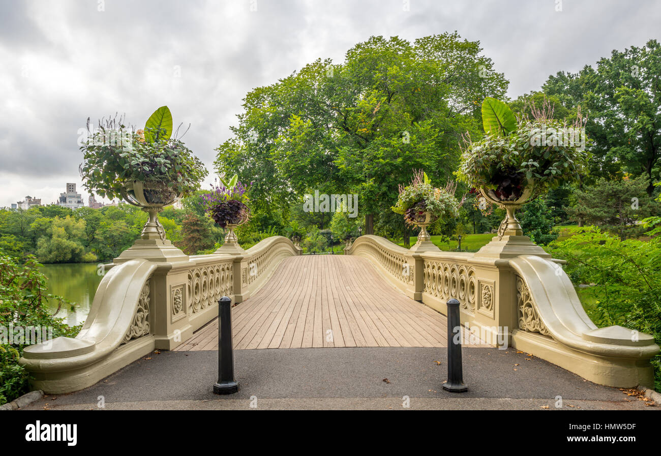 The Bow Bridge is a cast iron bridge located in Central Park, New York ...