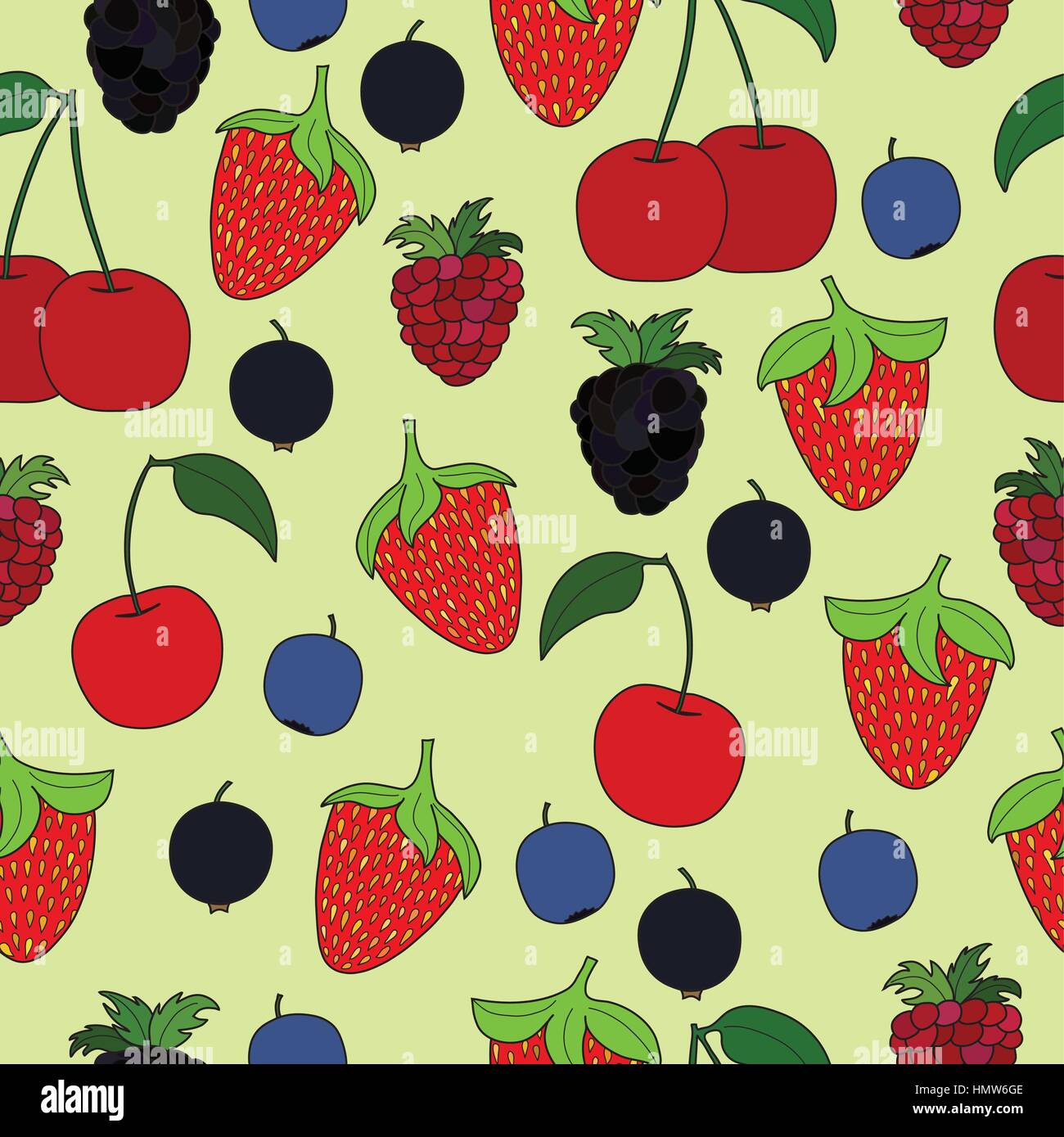 Doodle blueberry hi-res stock photography and images - Alamy