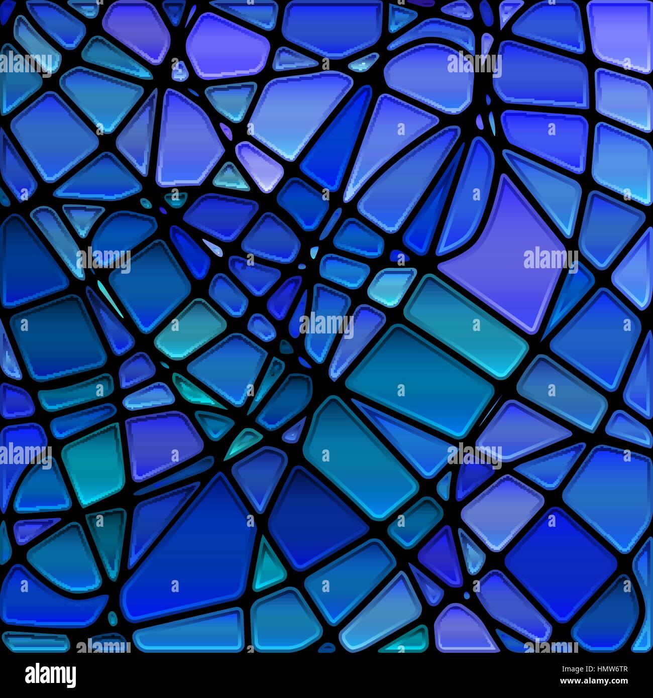 abstract vector stained-glass mosaic background - blue and violet Stock ...