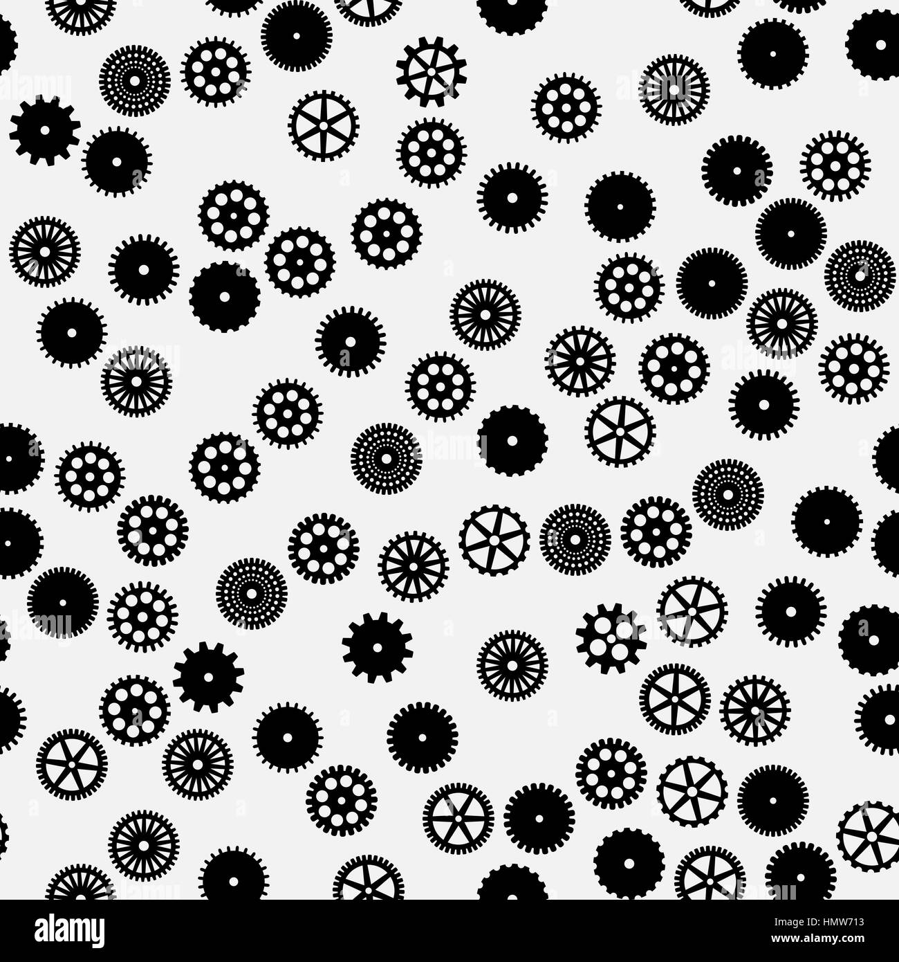 abstract vector black flat gears seamless pattern Stock Vector Image ...