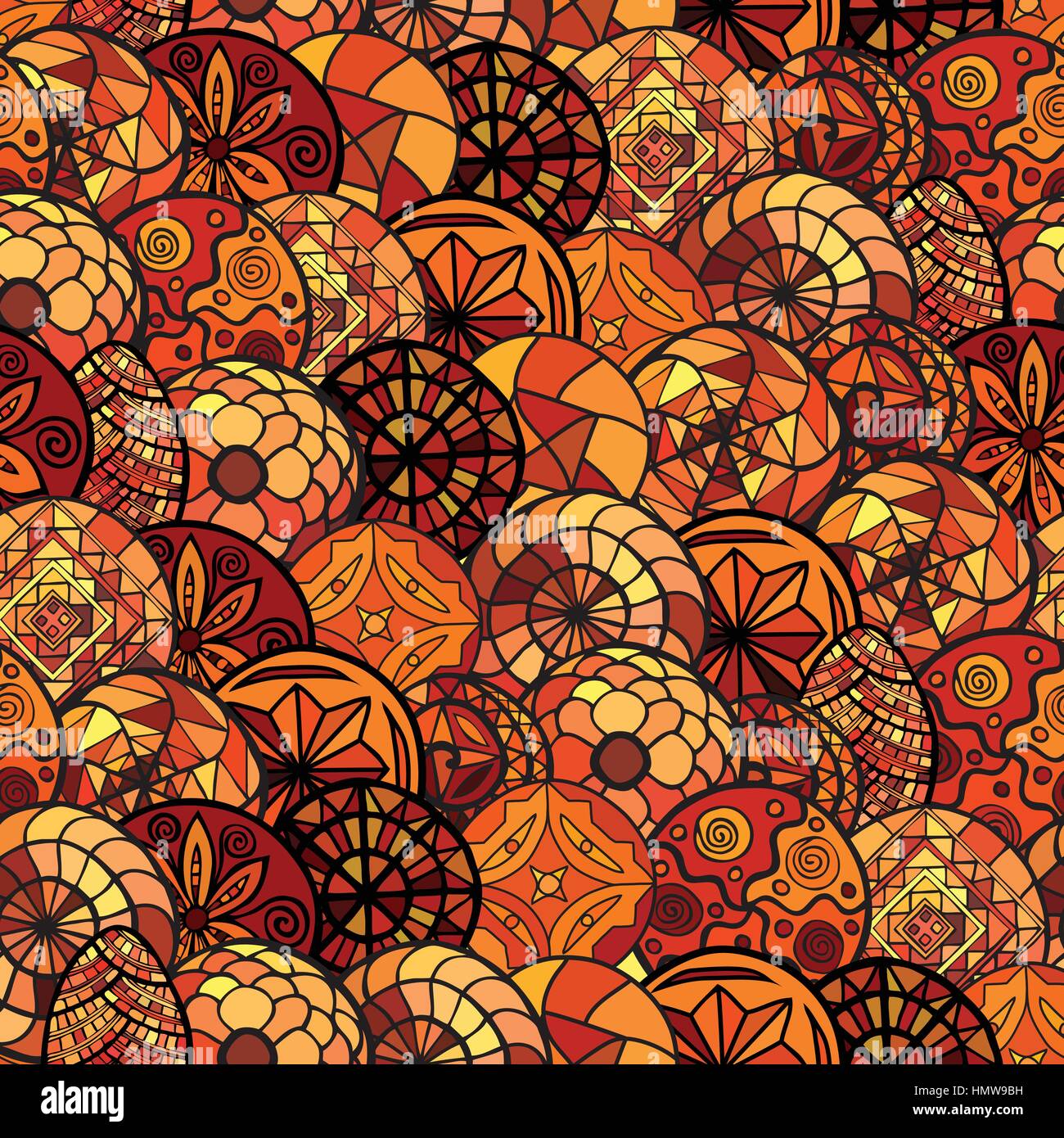 hand drawn ethnic seamless pattern Stock Vector Image & Art - Alamy