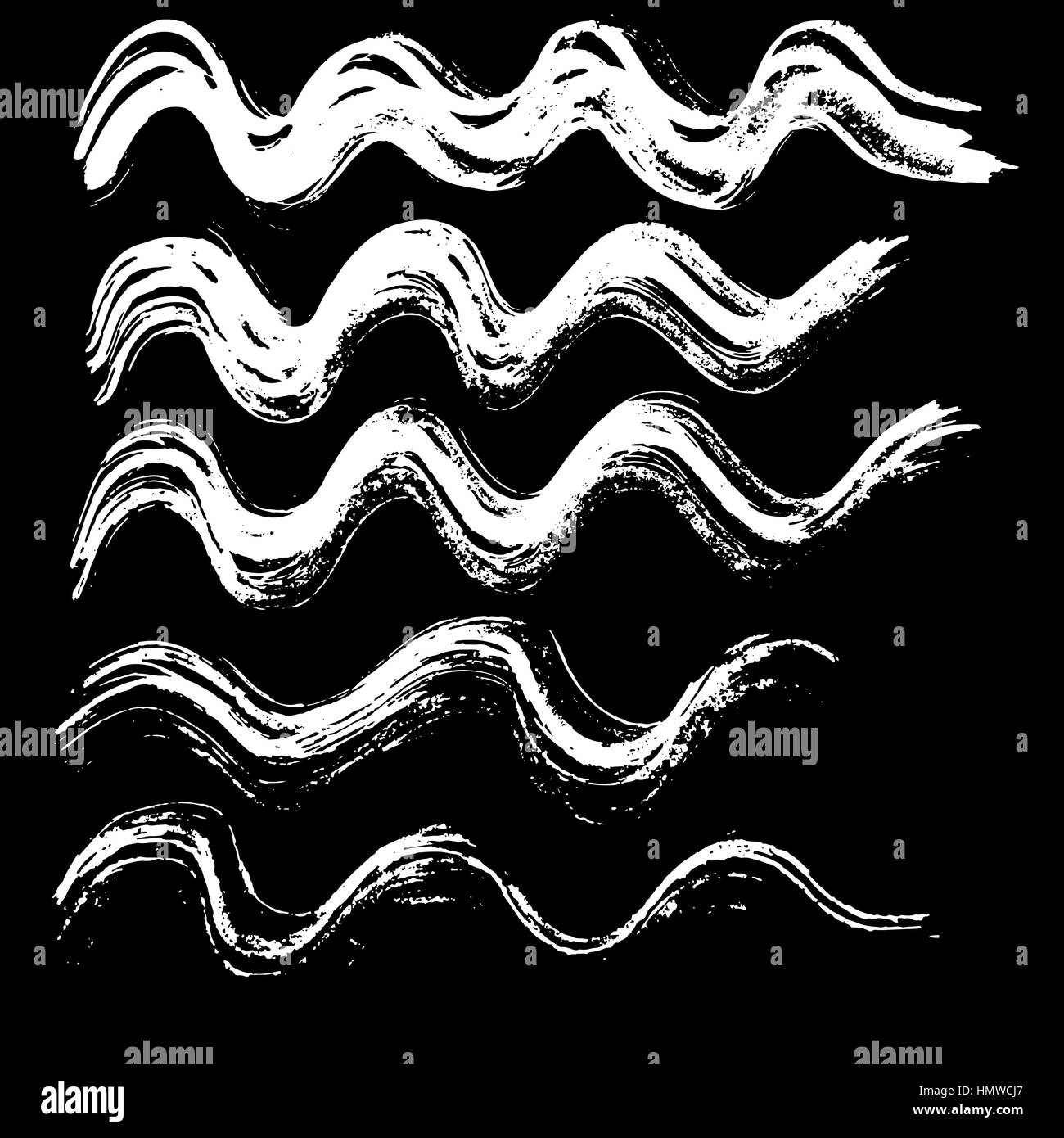 Ink vector brush strokes background. Vector illustration. Grunge wave ...