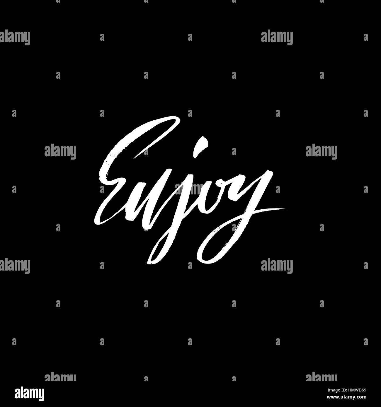 Hand drawing lettering vector illustration. Enjoy lettering design ...