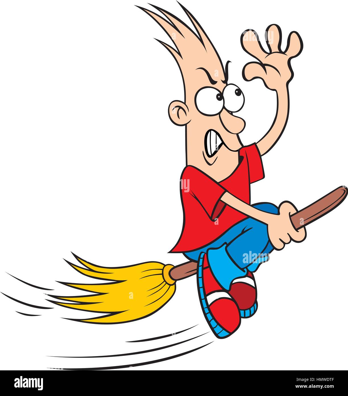 Riding on broom hi-res stock photography and images - Alamy