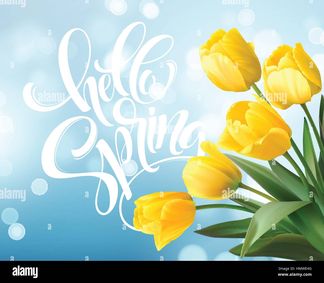 Tulip garden illustration hi-res stock photography and images - Alamy