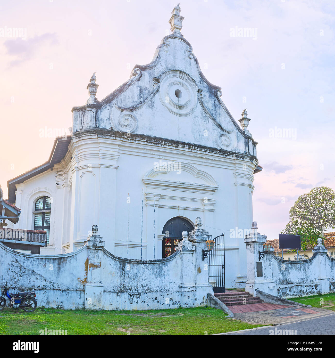 The facade of old Dutch Reformed Church, one of the oldest Protestant ...