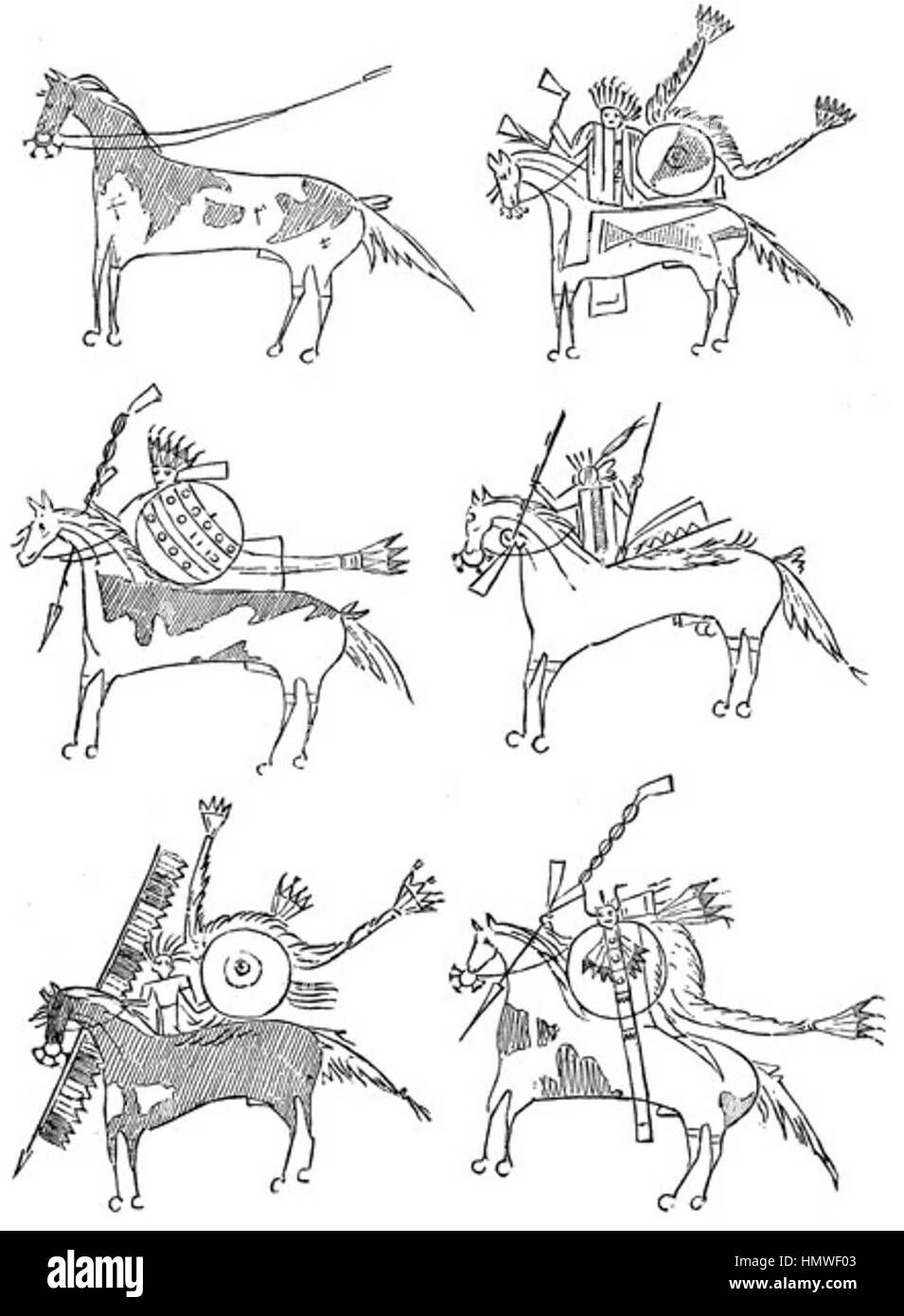 Native american drawings hi-res stock photography and images - Alamy