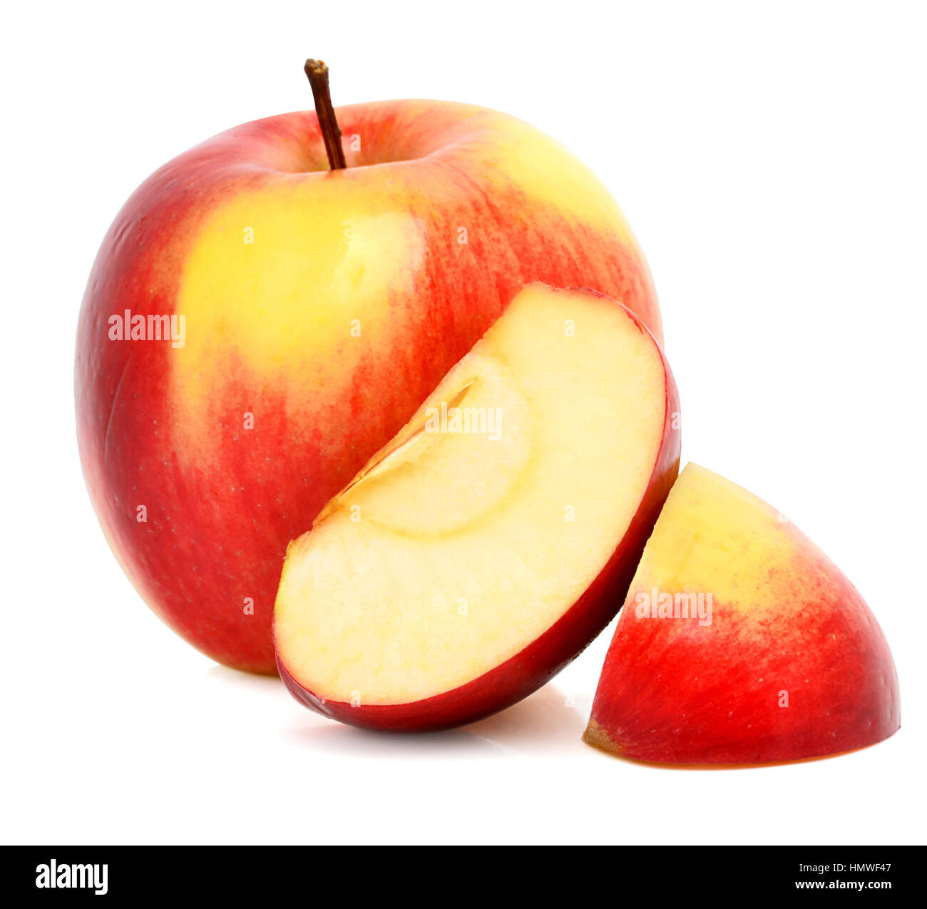 Ripe red juicy apples isolated on the white background Stock Photo - Alamy