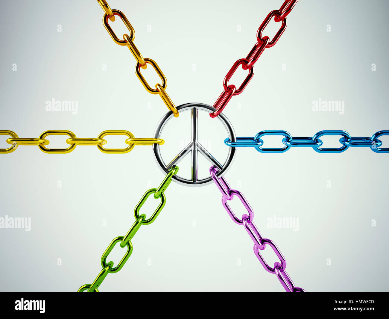 3D Rendering of united for peace Stock Photo - Alamy