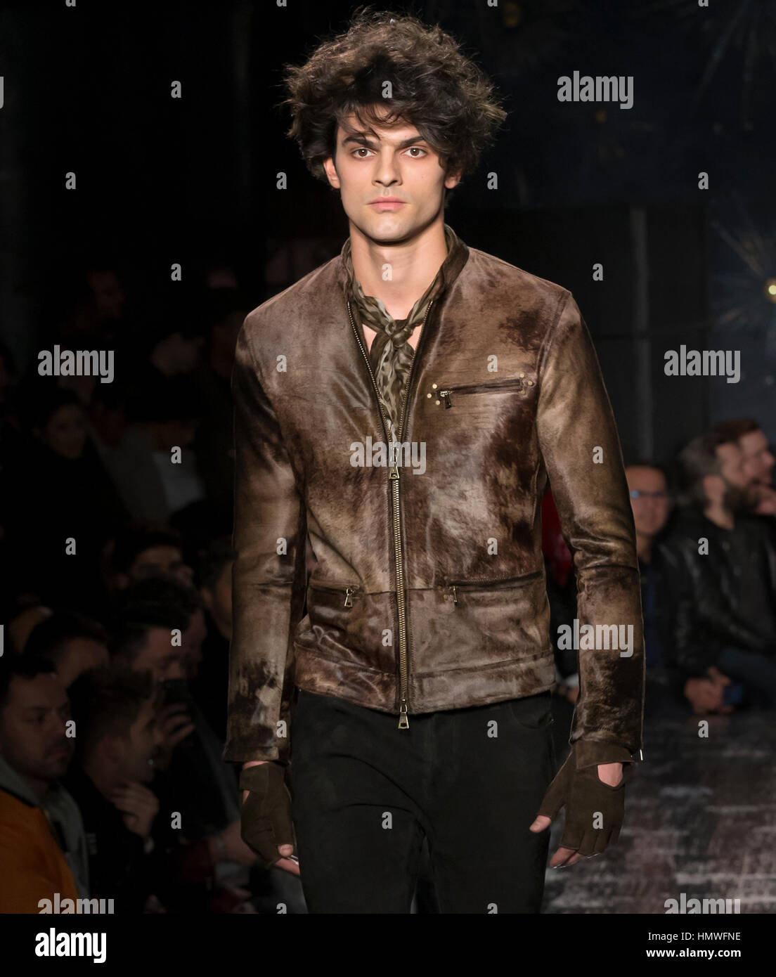 NEW YORK, NY - February 02, 2017: Daniel McSweeney walks the runway at ...