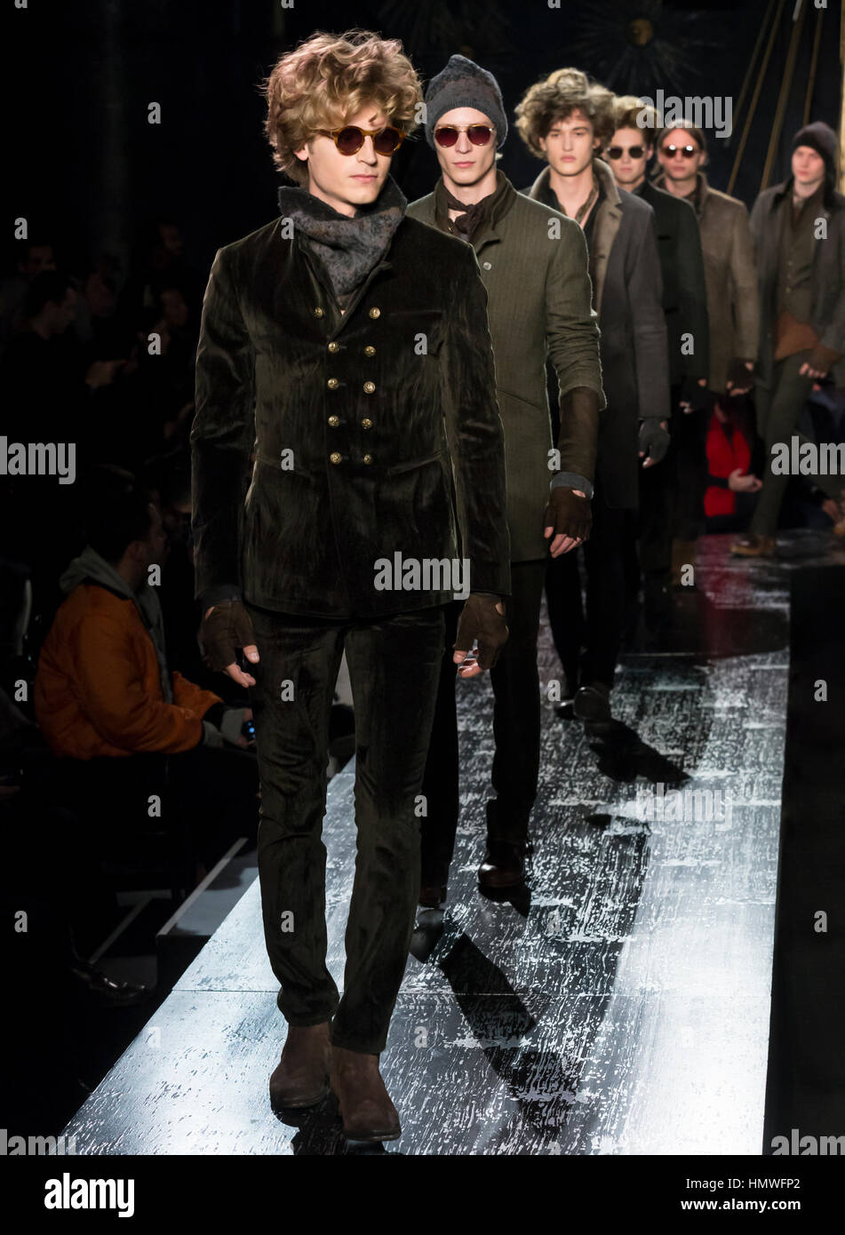 NEW YORK, NY - February 02, 2017: Models walk the runway at the John ...