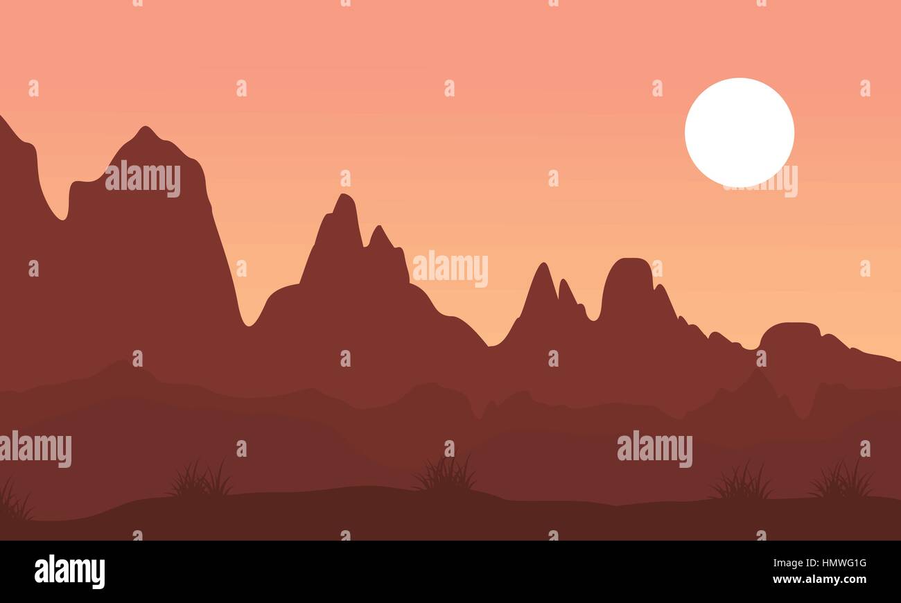 Vector illustration of cliff landscape Stock Vector Image & Art - Alamy