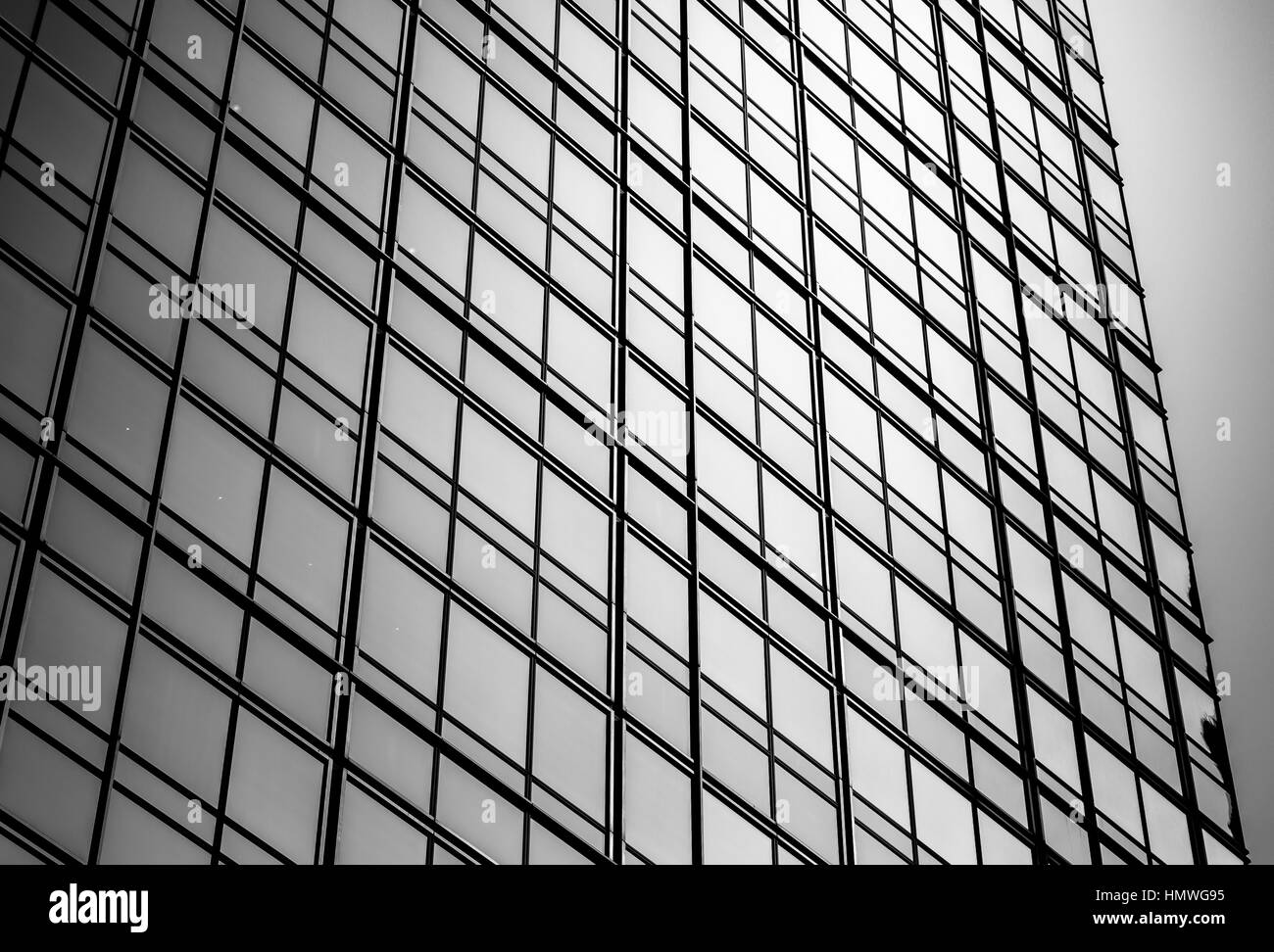 Windows of commercial building in Hong Kong with B&W color Stock Photo ...