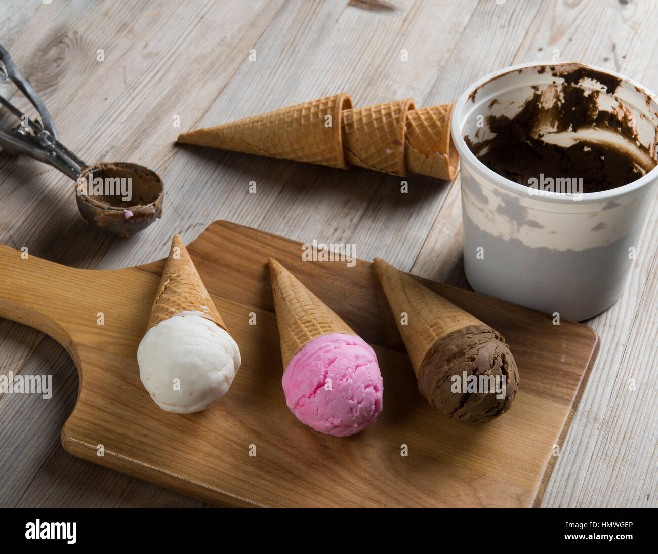 various ice creams Stock Photo - Alamy