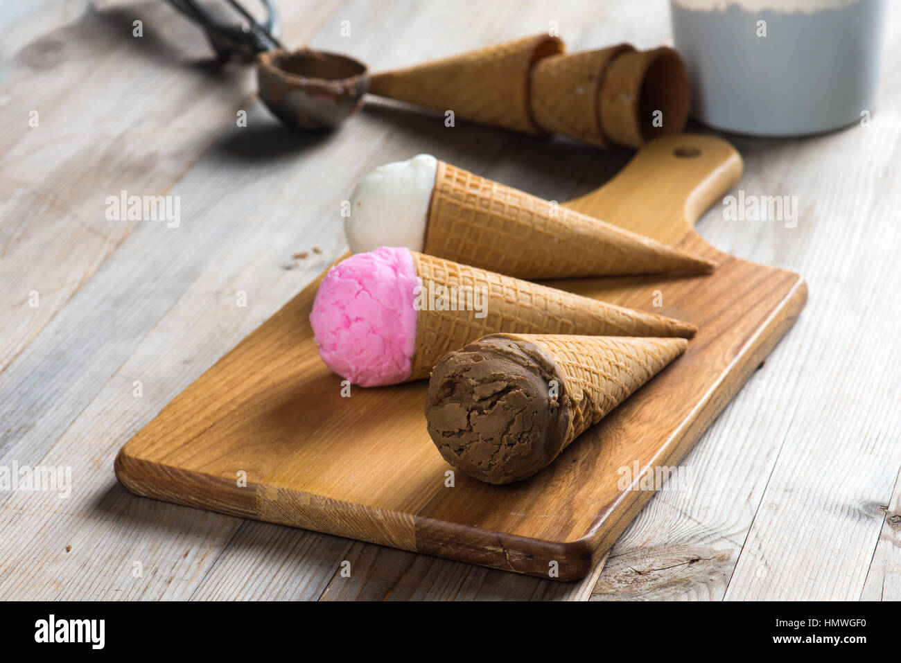 various ice creams Stock Photo - Alamy