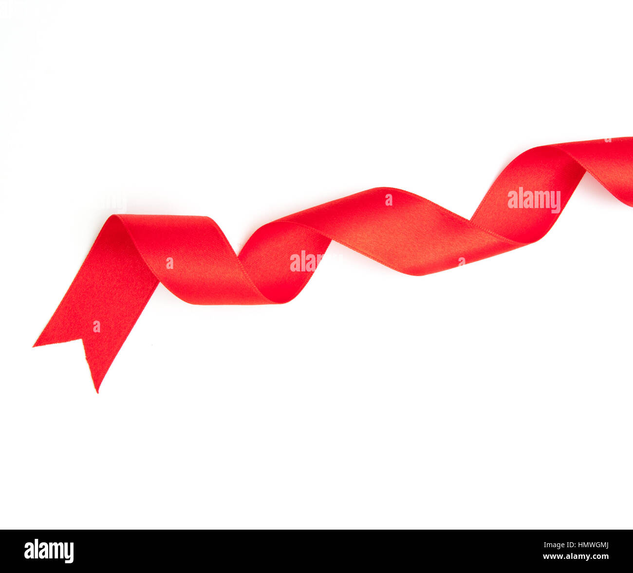 red ribbon border isolated on white background Stock Photo - Alamy