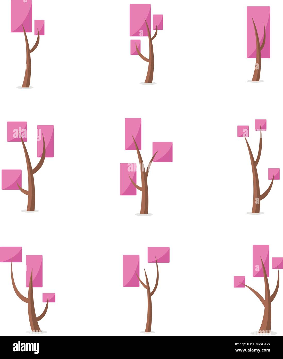 Illustration of tree set style Stock Vector Image & Art - Alamy