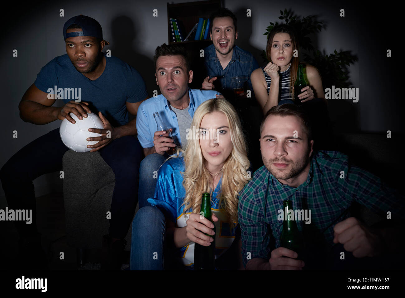 Fans waiting for the final goal Stock Photo - Alamy