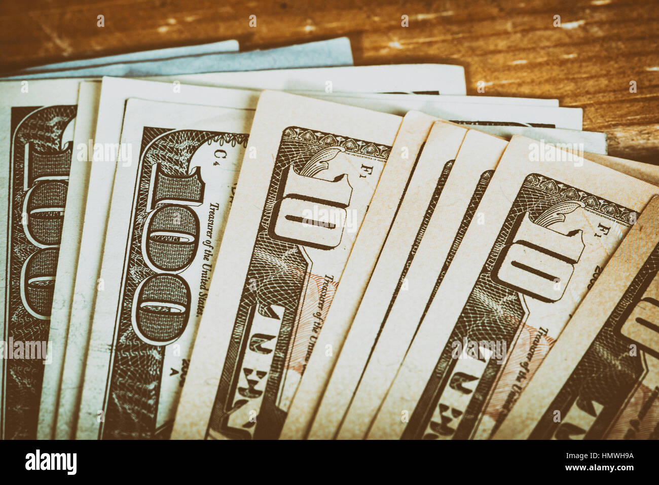 US dollar banknotes Stock Photo - Alamy