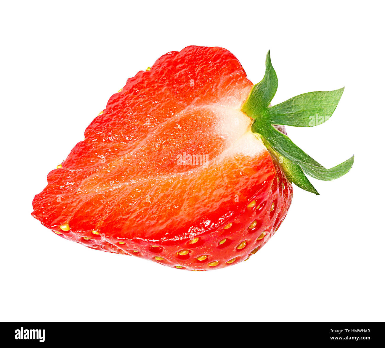 Strawberry on white background Stock Photo - Alamy