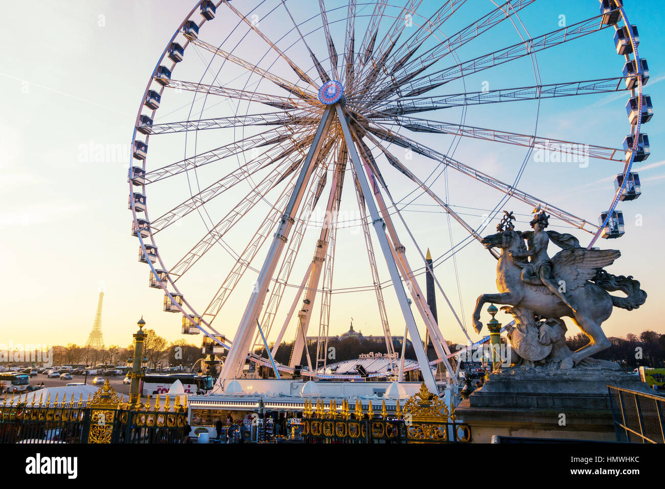 Ferris Wheel Sunset Paris Giant Wheel Roue De Paris GIANTWHEEL