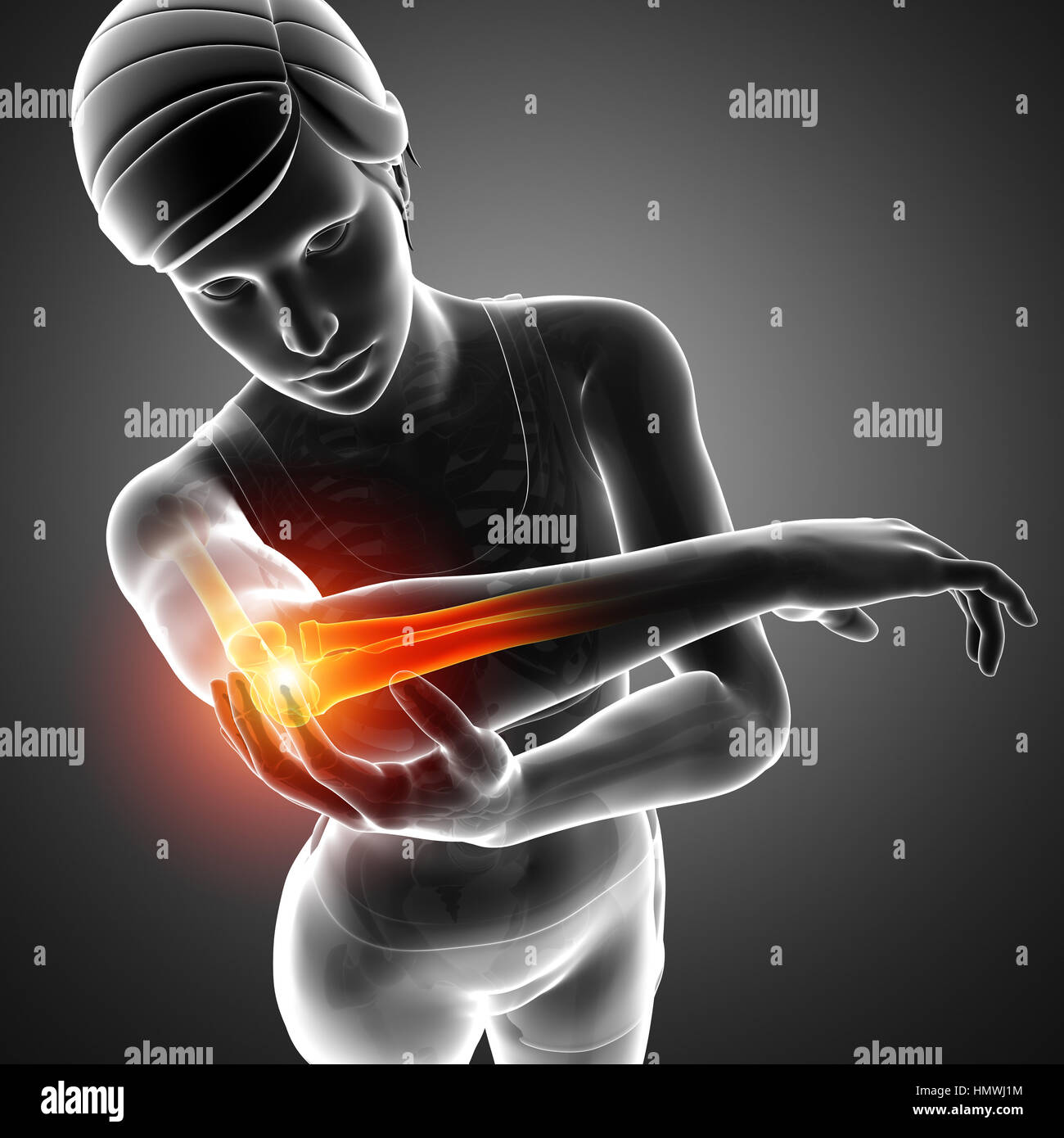 3d image of elbow joint hi-res stock photography and images - Alamy