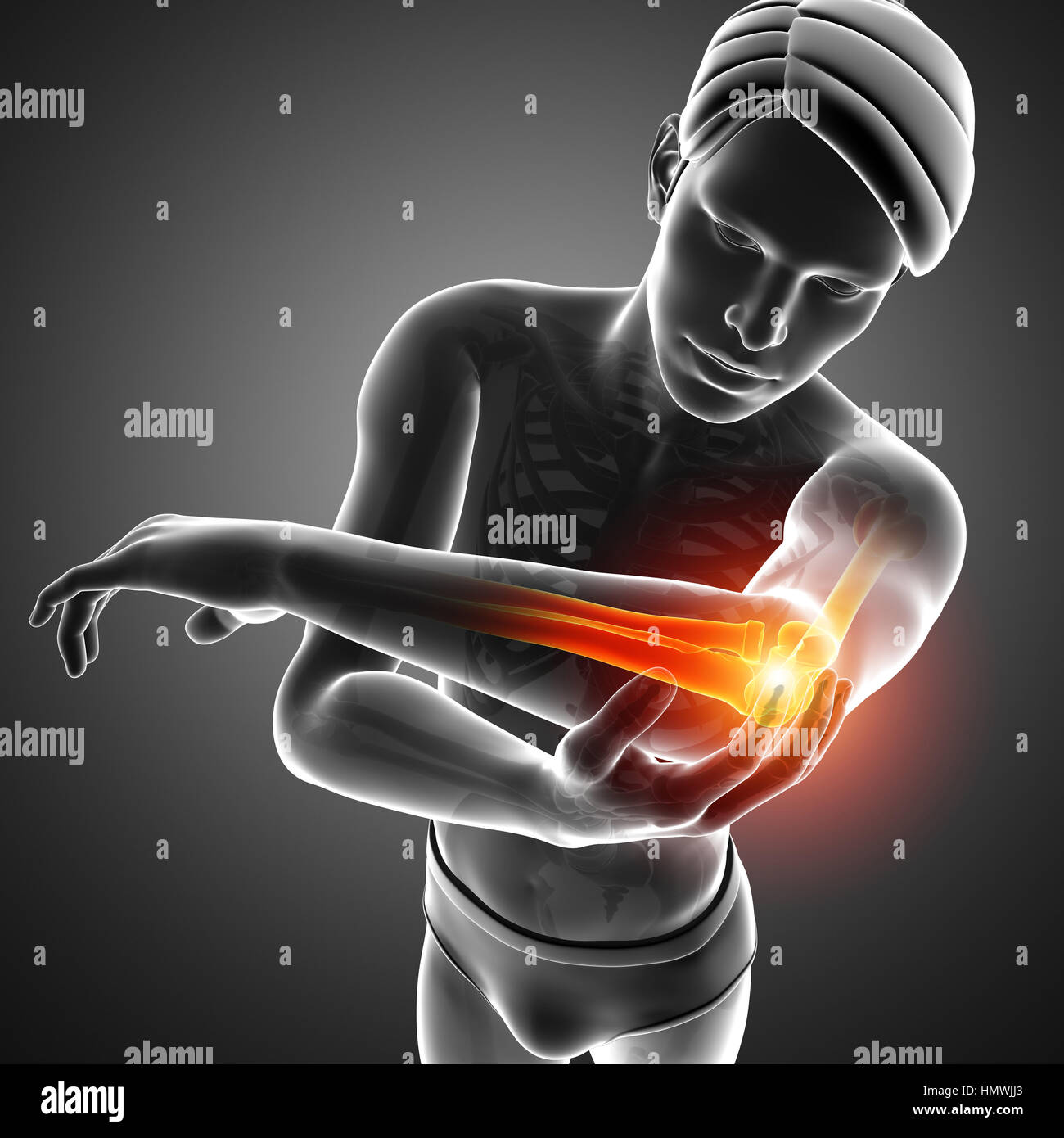 3d image of elbow joint hi-res stock photography and images - Alamy