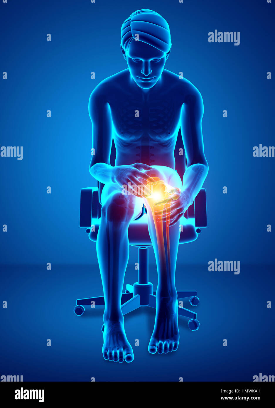 3d Illustration of Male Knee pain Stock Photo - Alamy