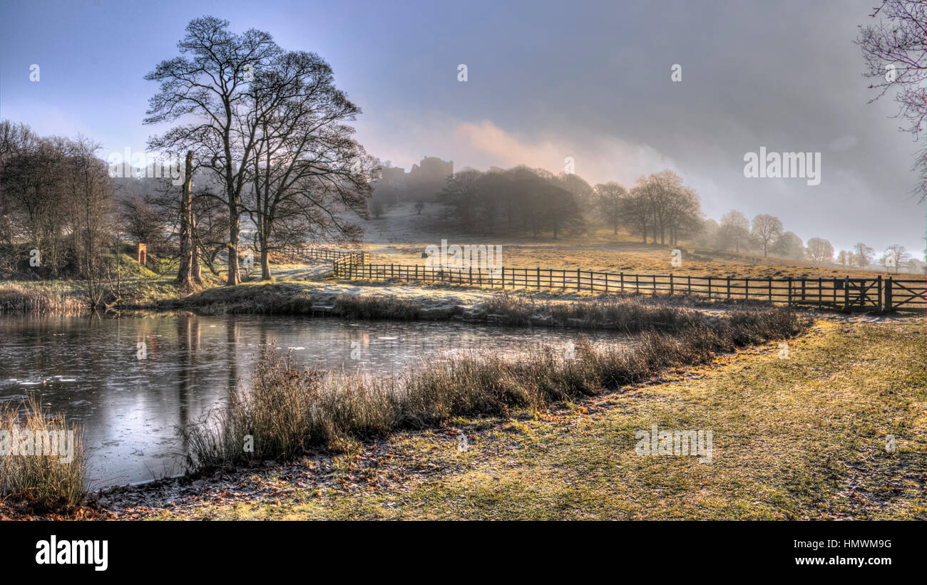 Winter morning scene Stock Photo - Alamy