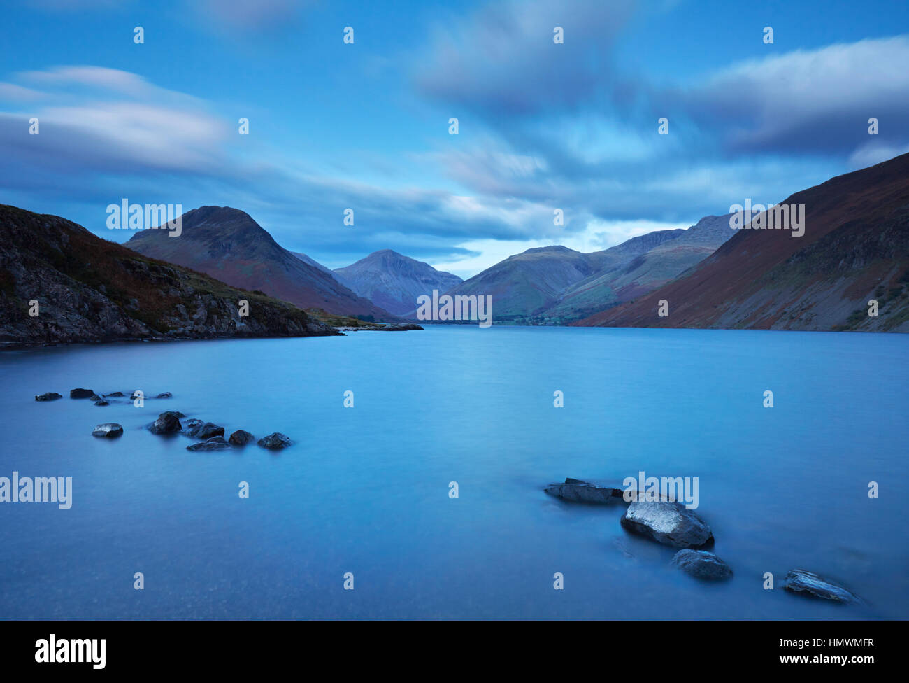 View looking towards Wasdale Head form Wastwater Stock Photo - Alamy