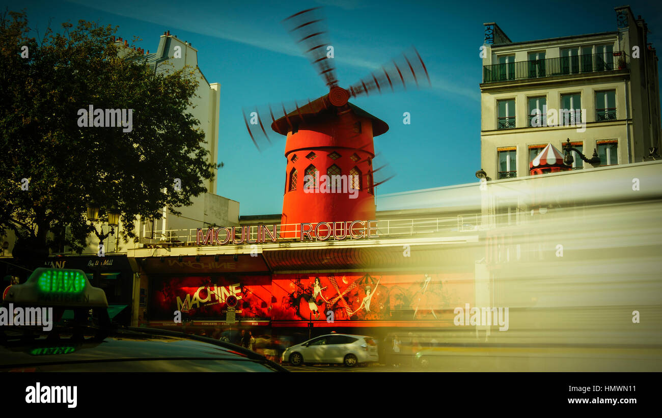 View of the moulin rouge in paris hi-res stock photography and images ...
